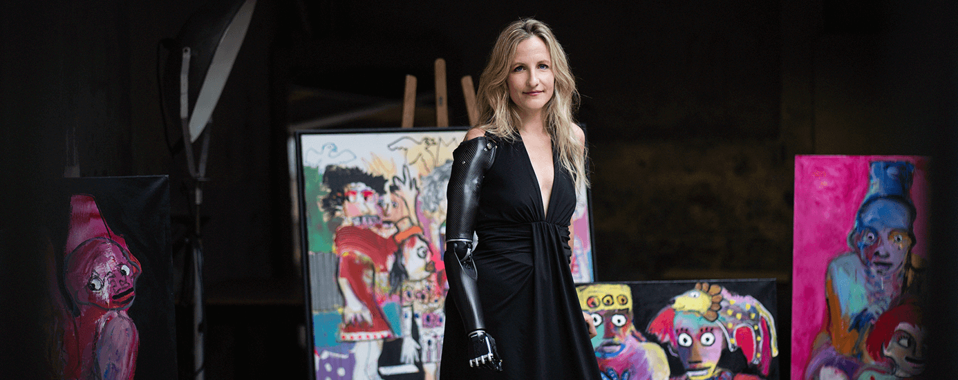 Priscille Deborah, painter and bionic woman