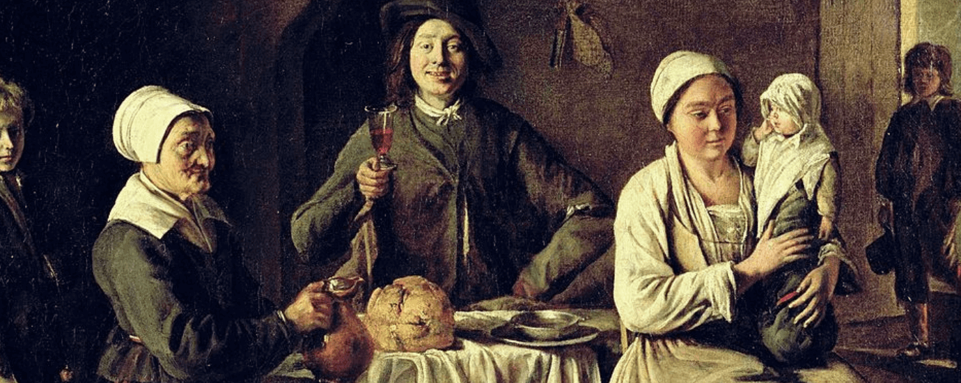 The brothers Le Nain, a family of farmers in an interior