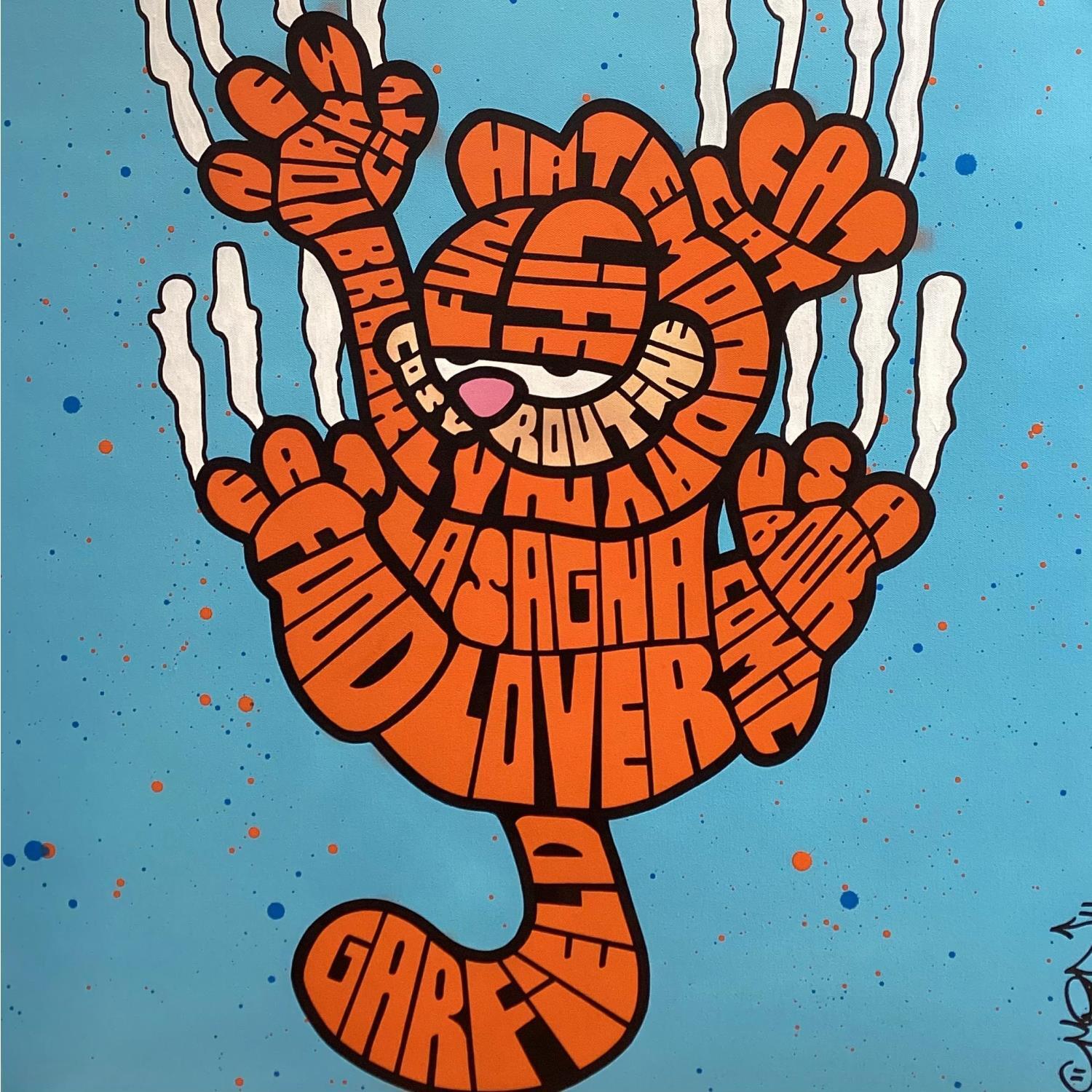 Peinture Garfield Scratch par Cmon | Carré d'artistes