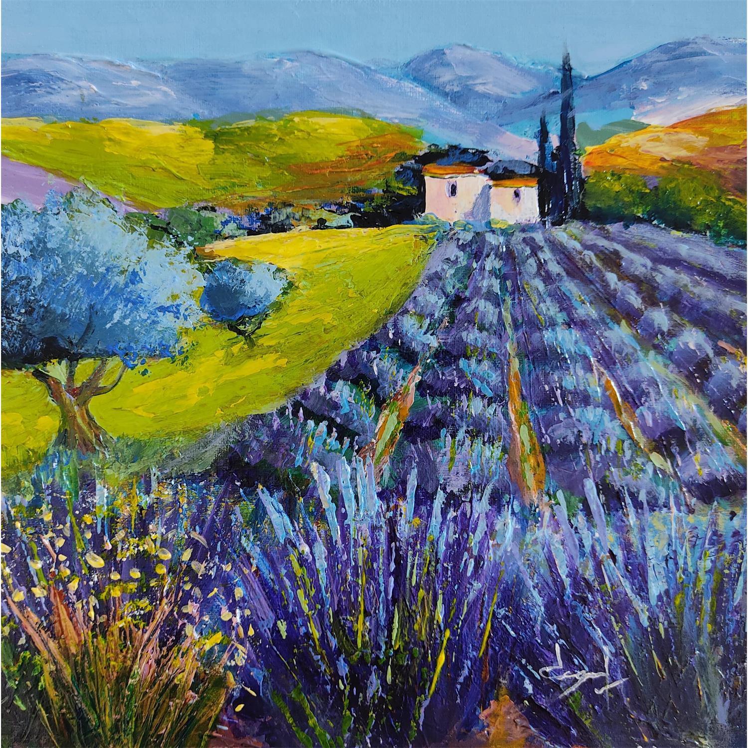 Peinture Eté en Luberon par Degabriel Véronique | Carré d'artistes