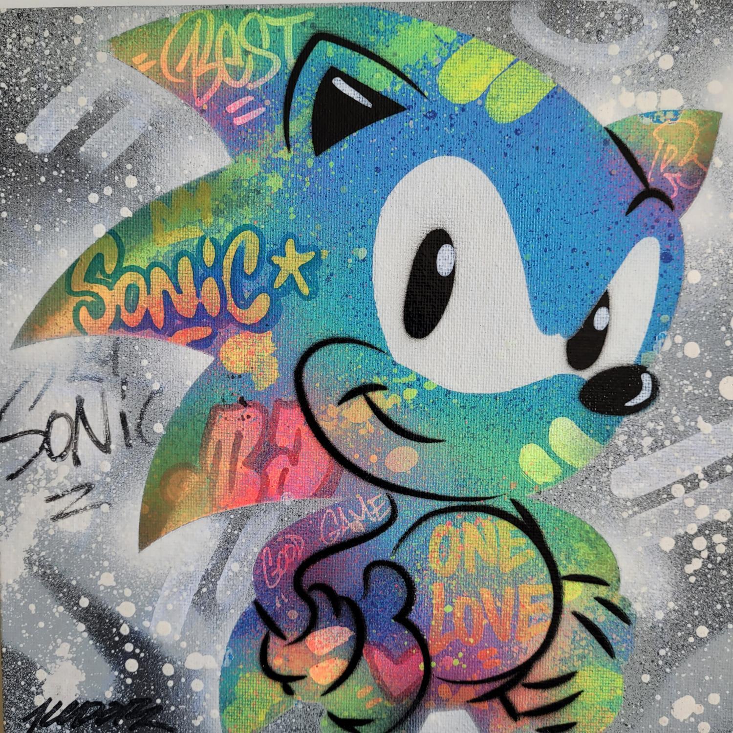 Painting Sonic by Kedarone | Carré d'artistes