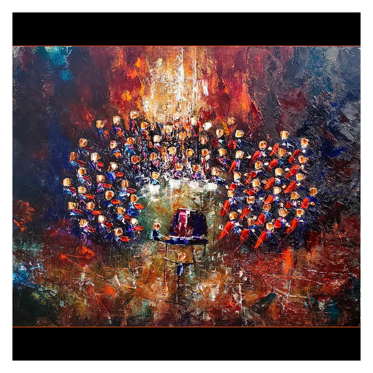 Painting Concert baroque avec chef & pianiste by Reymond Pierre | Carré ...