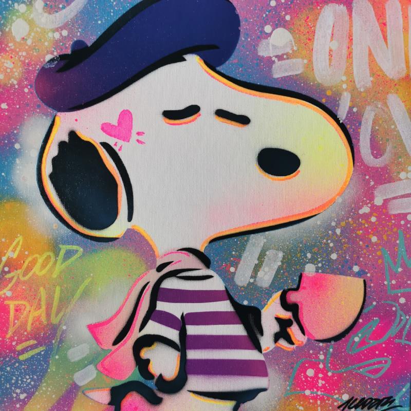 Painting Snoopy coffee time by Kedarone | Carré d'artistes