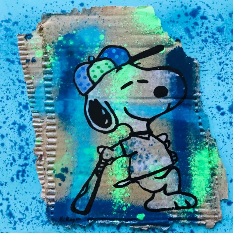 Painting Snoopy base ball by Kikayou | Carré d'artistes