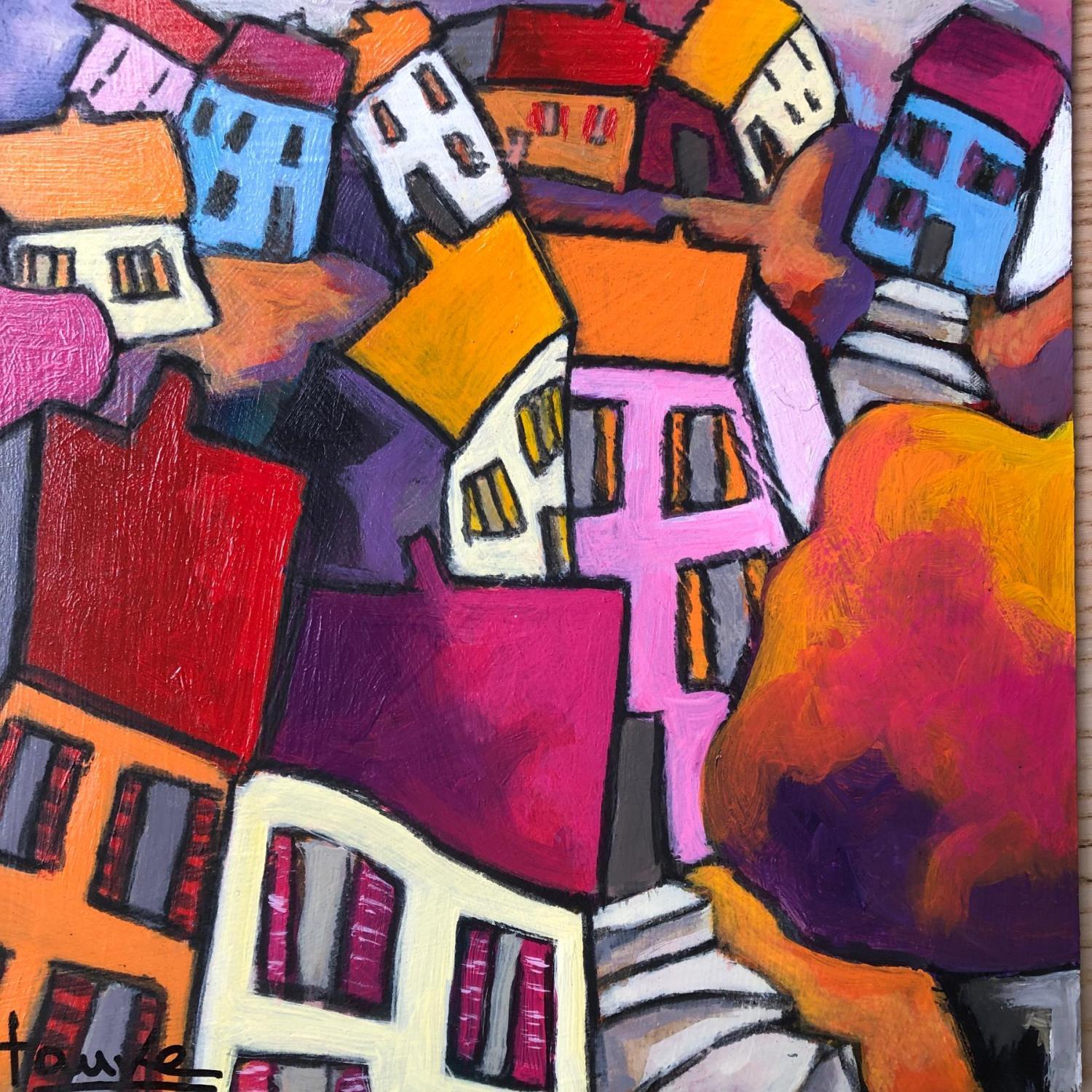 Peinture Rayon de soleil par Fauve | Carré d'artistes