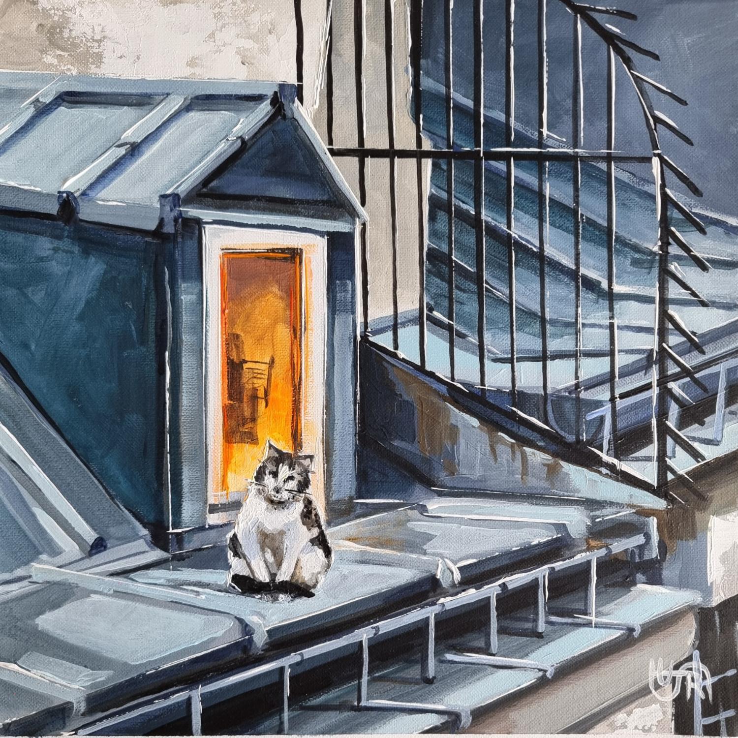 Peinture I went out to look around par Rasa | Carré d'artistes