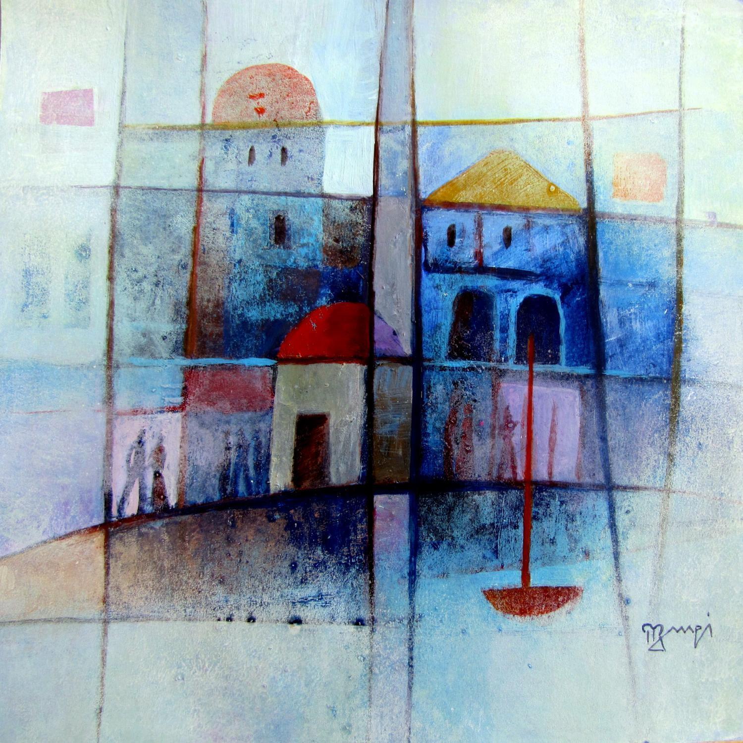 Peinture AO22 PROMENADE DU SOIR par Burgi Roger | Carré d'artistes