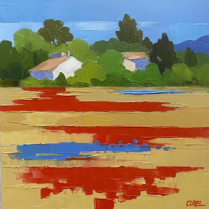 Peinture Plein été au hameau par Clavel Pier-Marion | Carré d'artistes