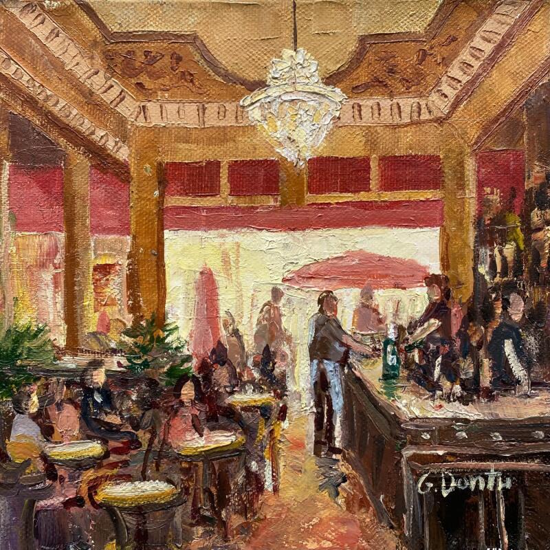 Peinture L’intérieur du vieux café par Dontu Grigore | Carré d'artistes