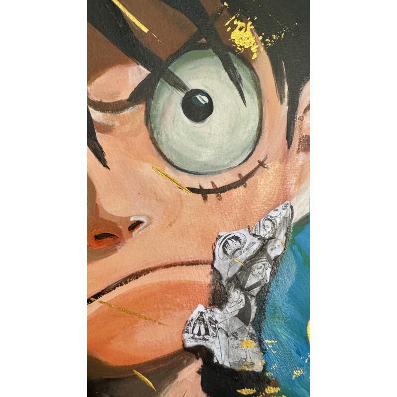 Peinture Luffy Angry par Caizergues Noël | Carré d'artistes
