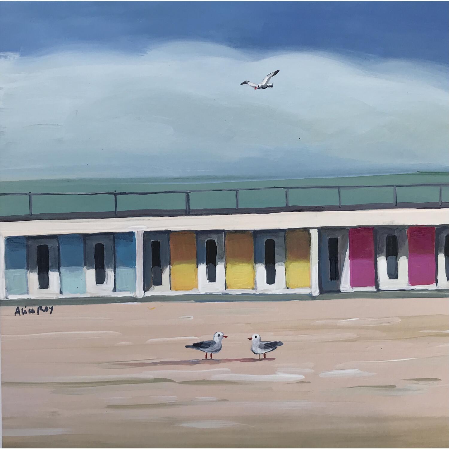 Peinture Cabine Jaune par Alice Roy | Carré d'artistes