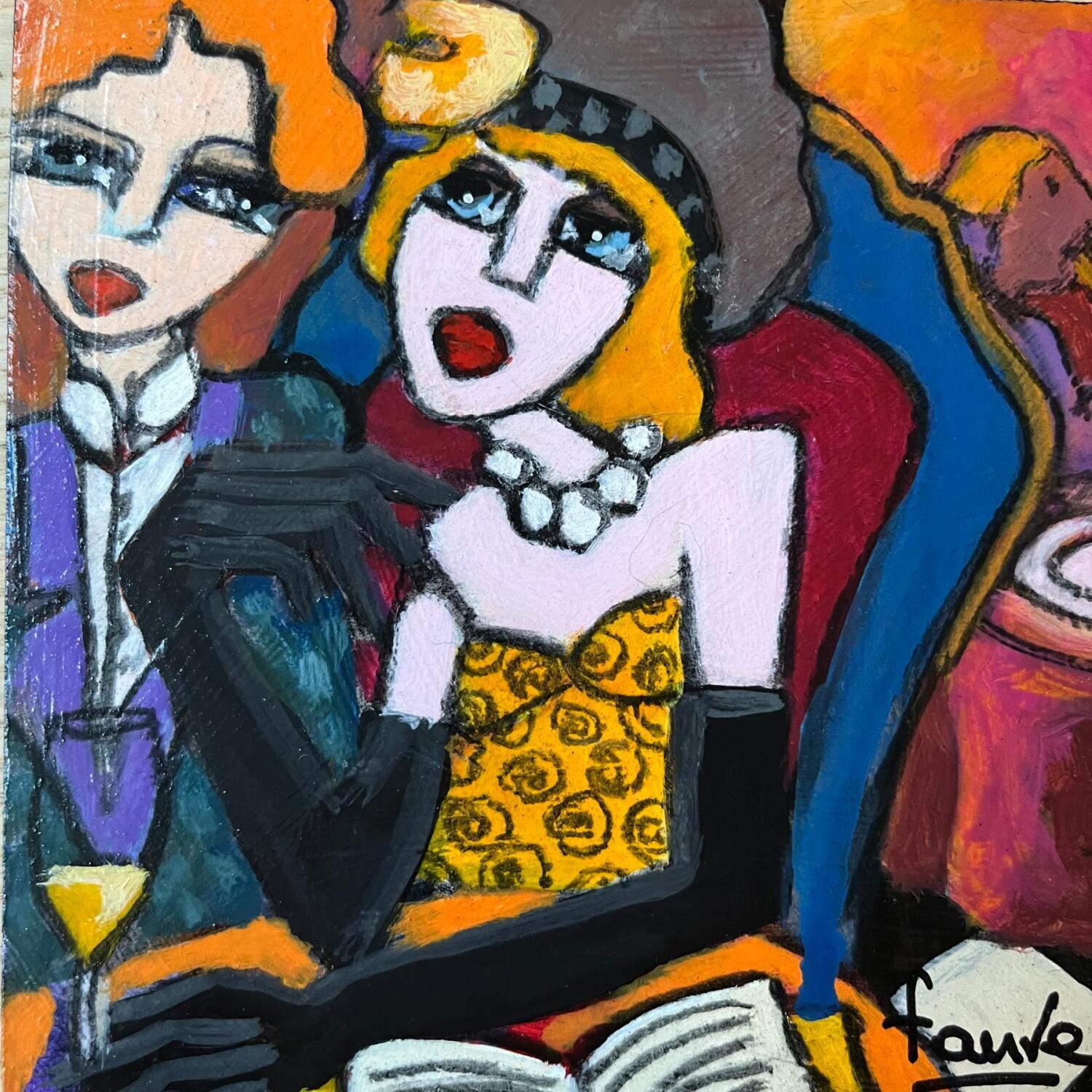 Peinture Aimons nous par Fauve | Carré d'artistes