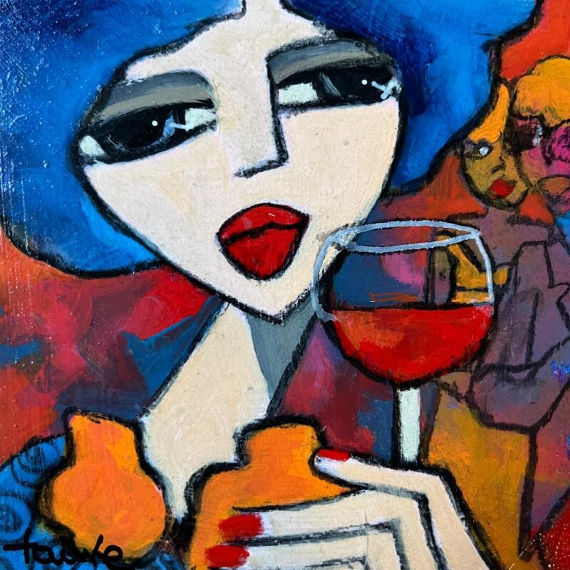 Peinture Le petit vin rouge par Fauve | Carré d'artistes