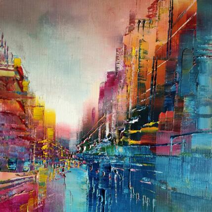 Peinture City lights par Levesque Emmanuelle | Carré d'artistes