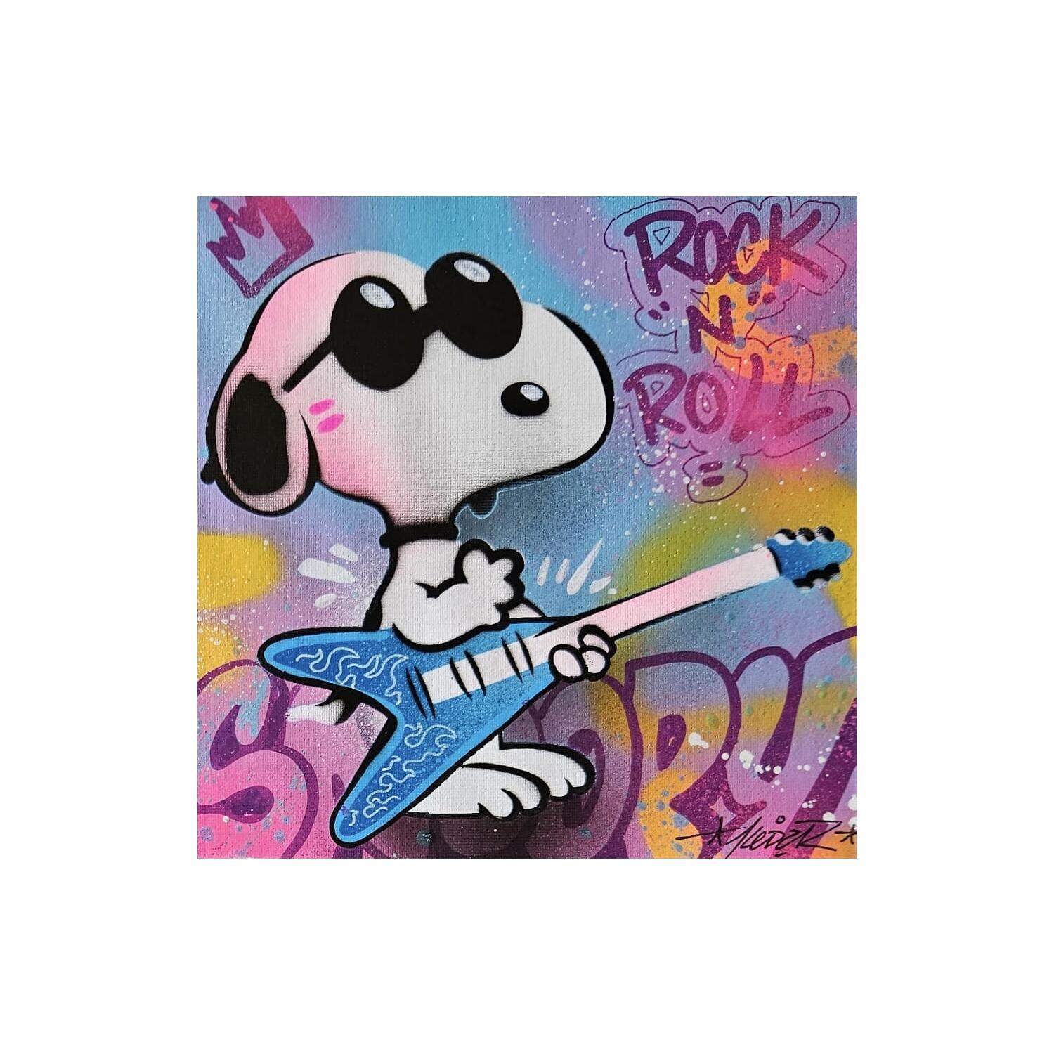 Peinture Snoopy rock par Kedarone | Carré d'artistes