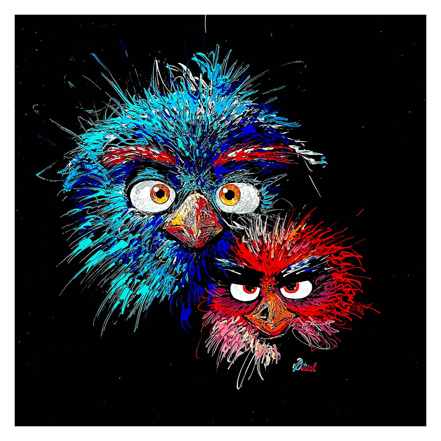 Painting Angry Bird by Pauline Dutel | Carré d'artistes