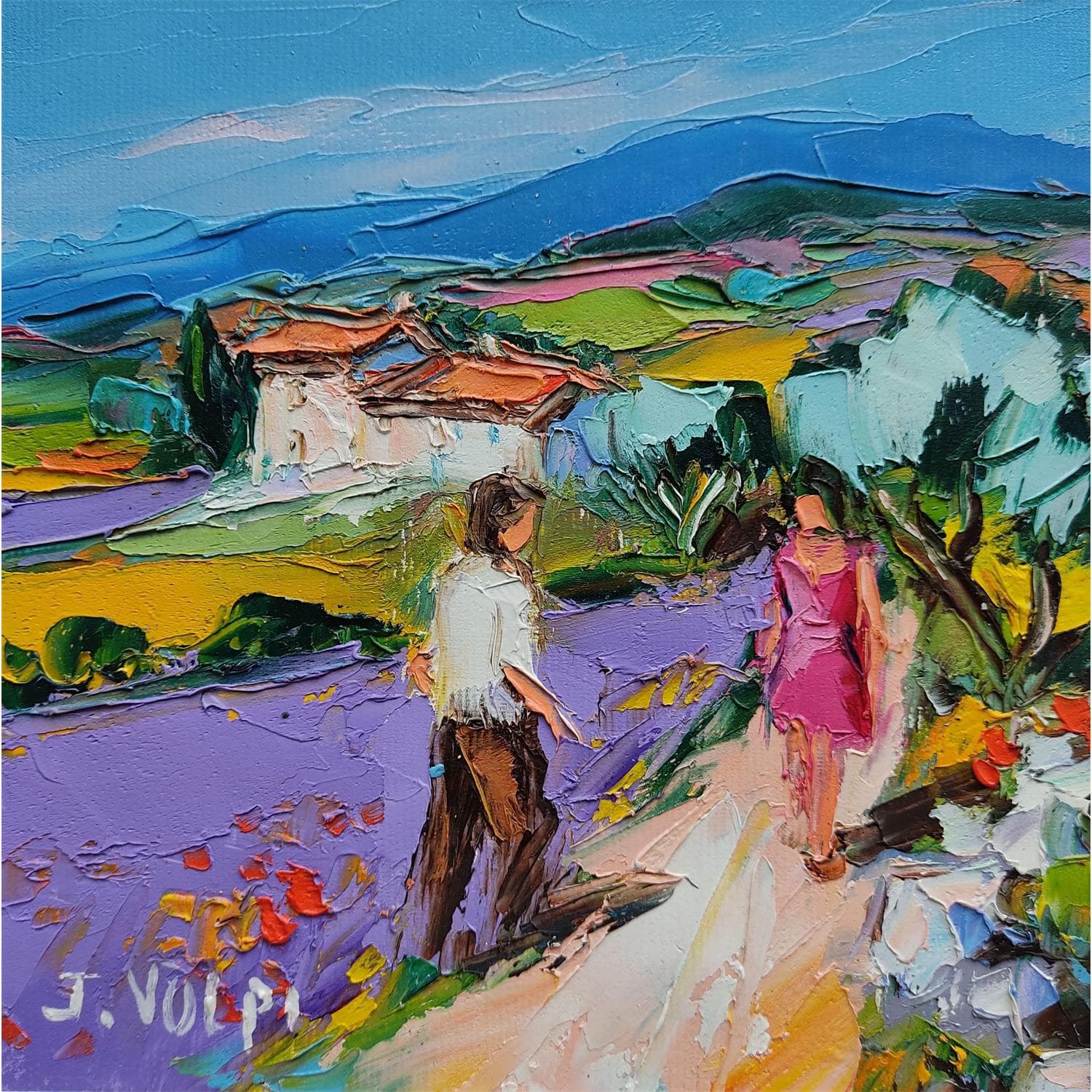 Peinture Belle journée d'été par Volpi Jacques | Carré d'artistes Peinture Belle journée d'été par Volpi Jacques | Carré d'artistes